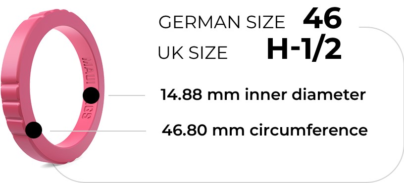 Men and women silicone rings size guide — MauiRings